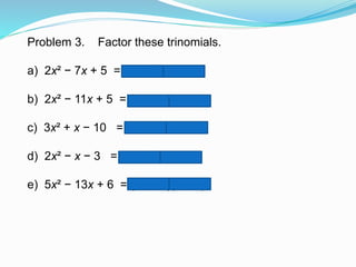 Lecture 03 special products and factoring | PPTX