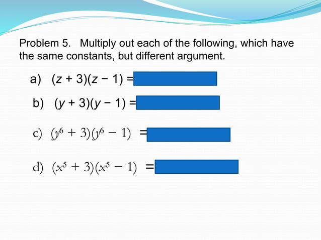 Lecture 03 special products and factoring | PPTX | Physics | Science