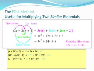 Lecture 03 special products and factoring | PPTX