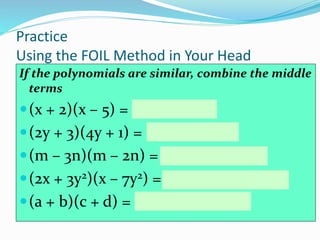 Lecture 03 special products and factoring | PPTX