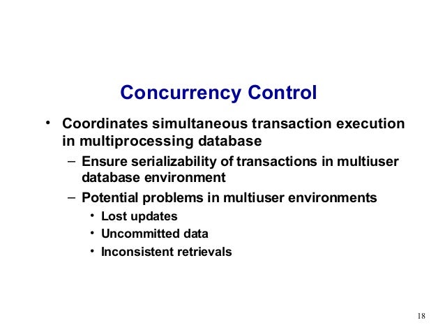 Transaction concurrency control Transaction concurrency control