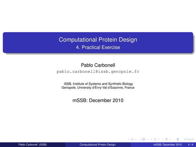 Computational Protein Design. 4. A Practical Exercise | PPT