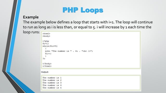PHP Loops and PHP Forms | PDF