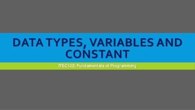 Data Types, Variables, and Constants in C# Programming