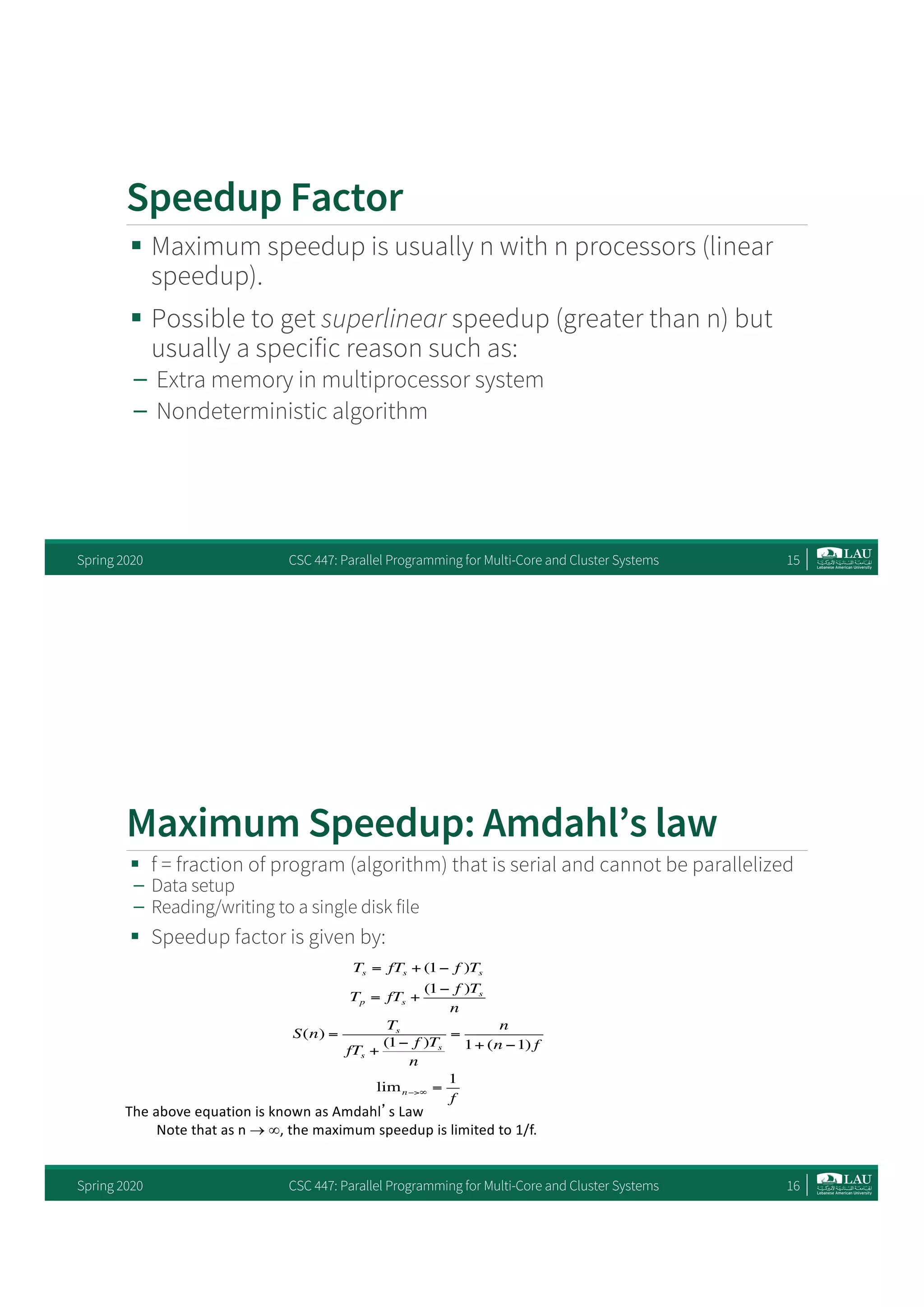 Parallel Programming for Multi- Core and Cluster Systems - Performance Analysis | PDF | Free ...