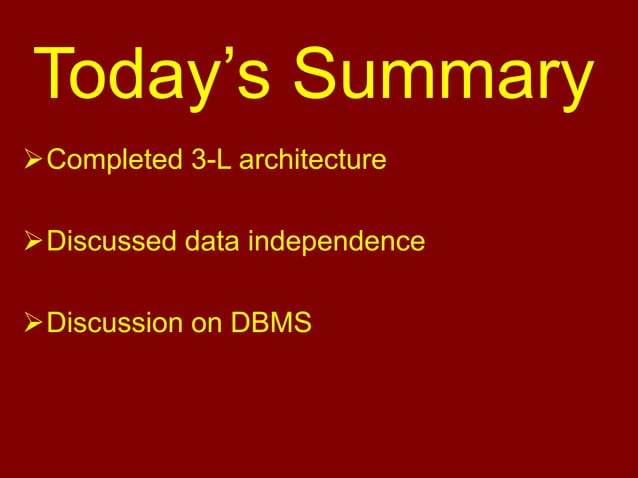 Three schema Architecture in DBMS | PPT