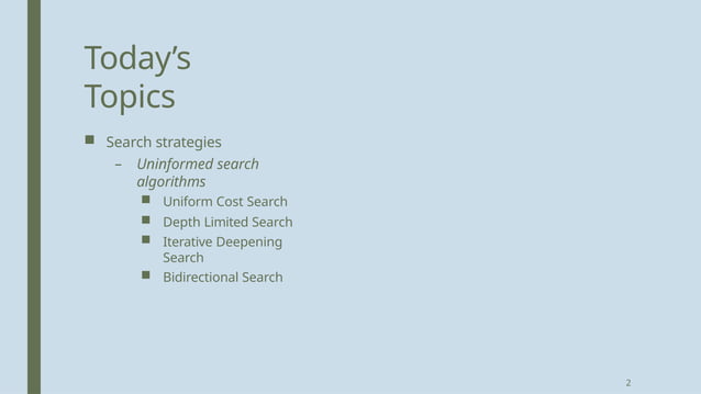 Uniform Cost Search, Depth Mimited Search.pptx