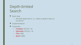 Uniform Cost Search, Depth Mimited Search.pptx