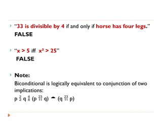 Discrete Structure/Mathematics - iNTRODUCTION TO IMPLICATION | PPTX