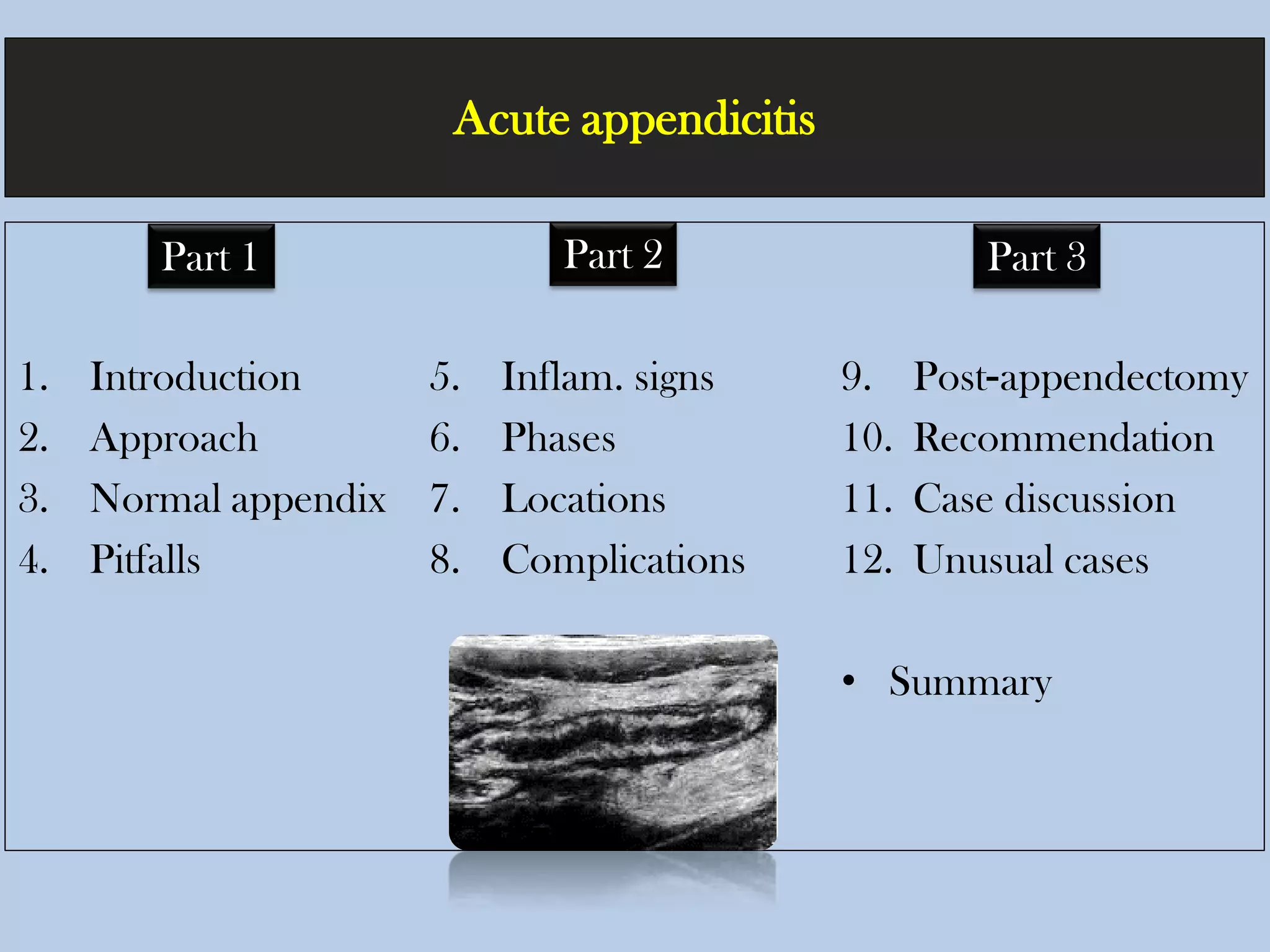 Emergency Ultrasound Course -Lecture 04 -Acute Appendicitis -Part 2 | PDF