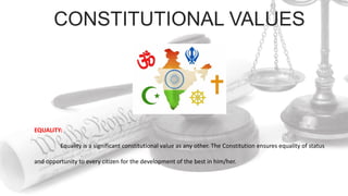 Lecture 04 constitution values | PDF