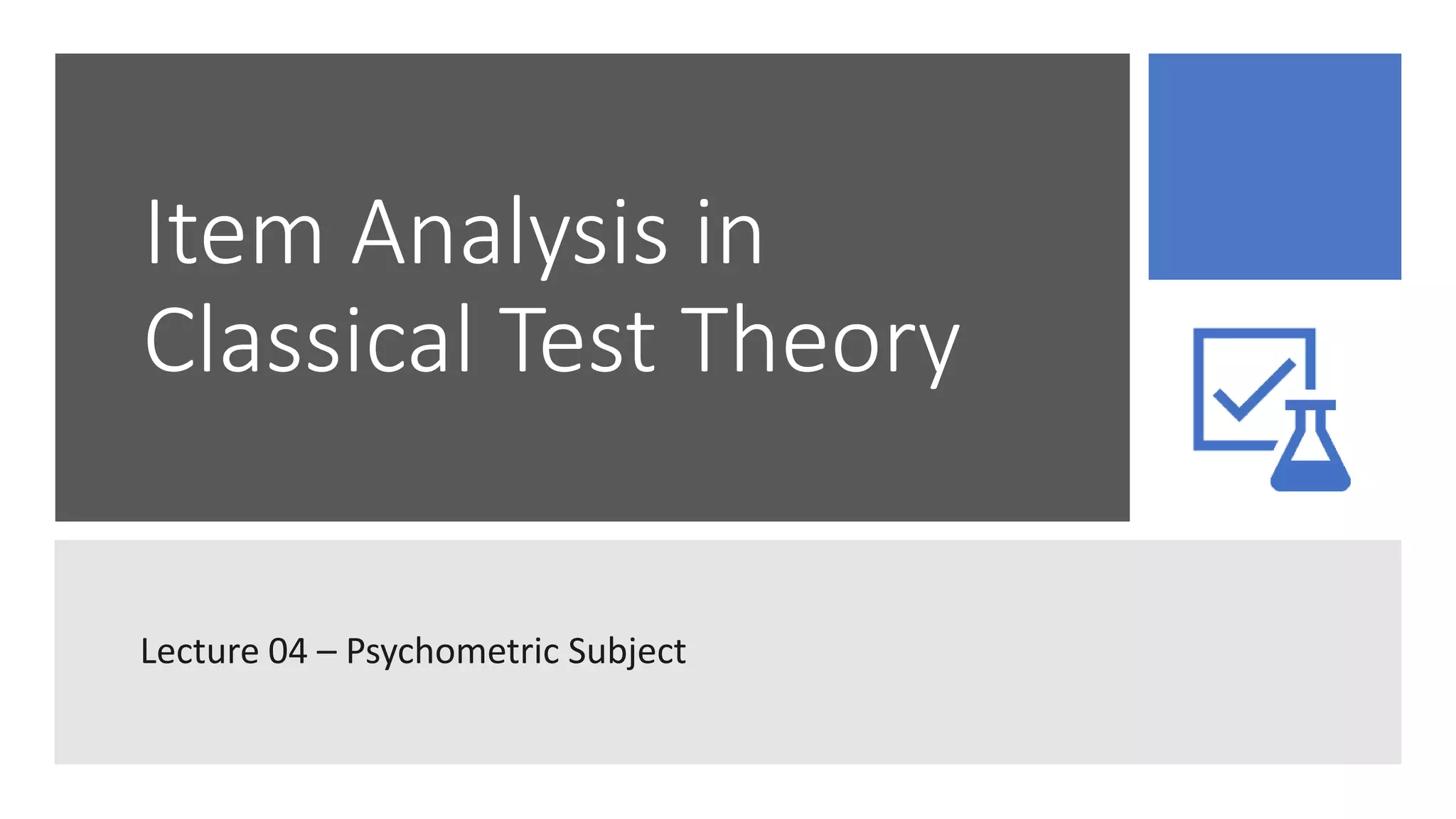 Item analysis | PPTX