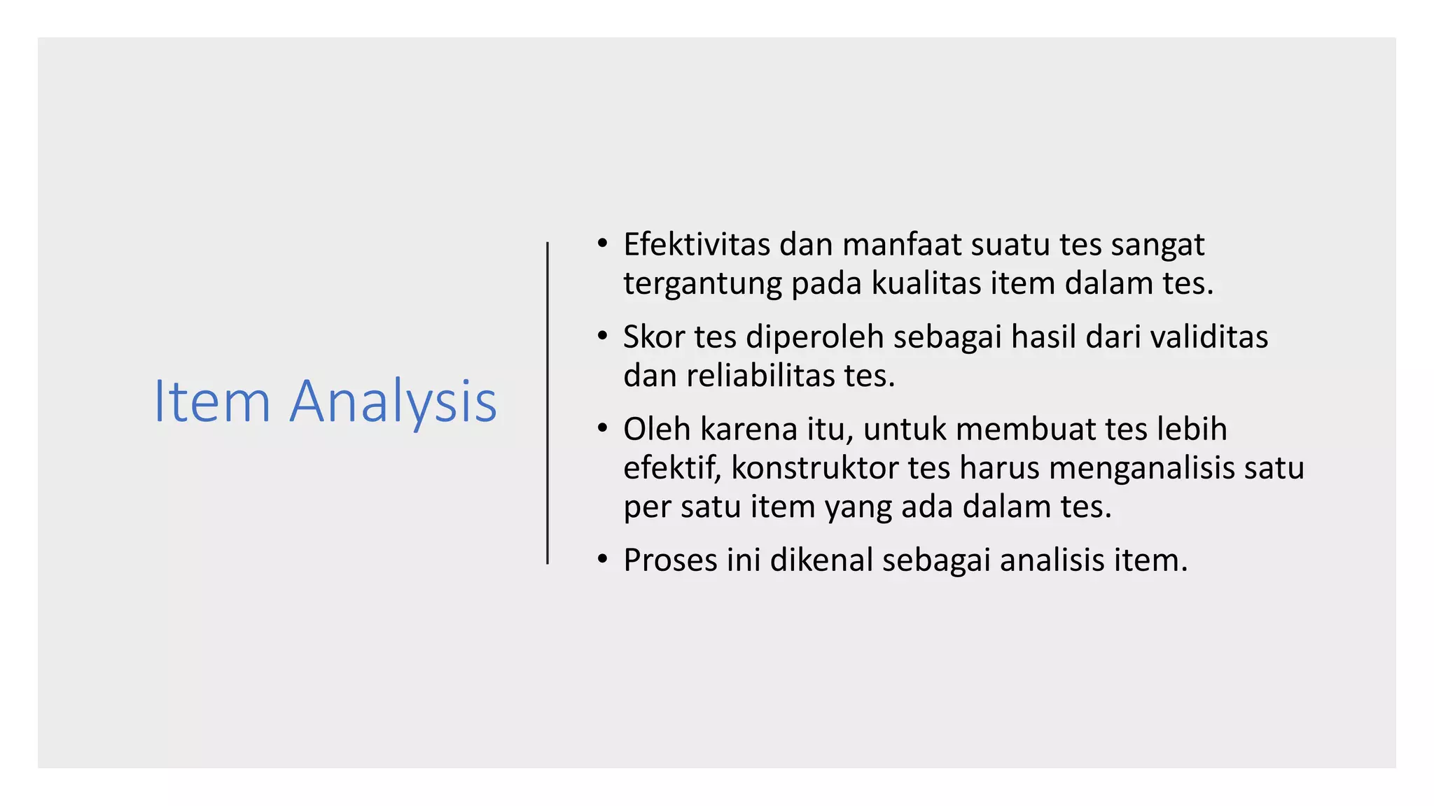 Item analysis | PPTX