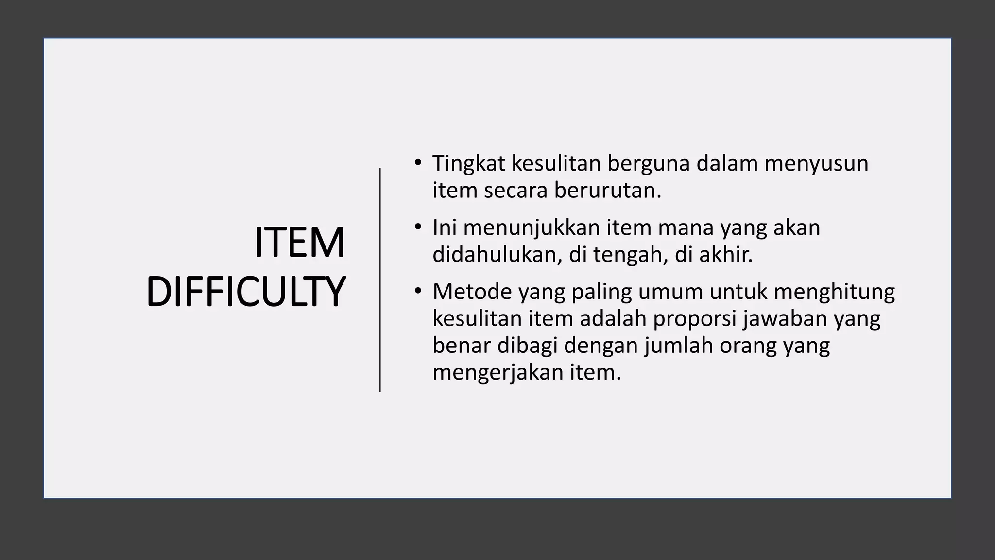 Item analysis | PPTX