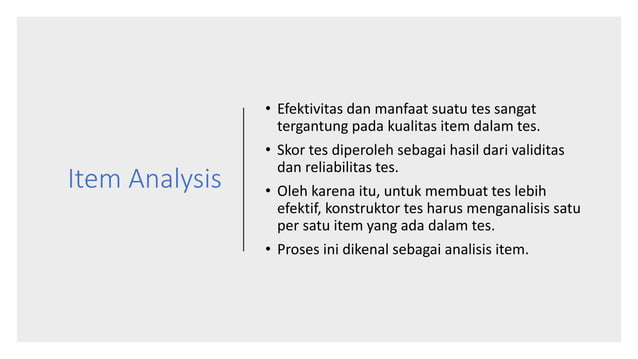 Item analysis | PPTX
