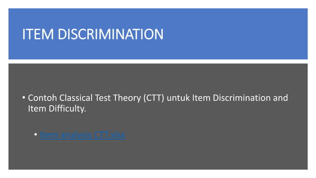 Item analysis | PPTX