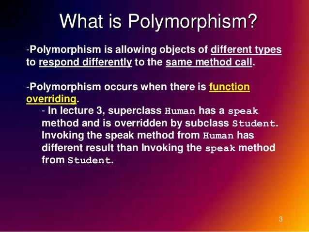 Lecture04 polymorphism