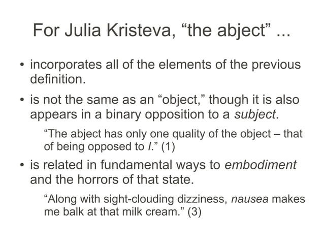 Lecture 04 - The Abject Zombie | PPT