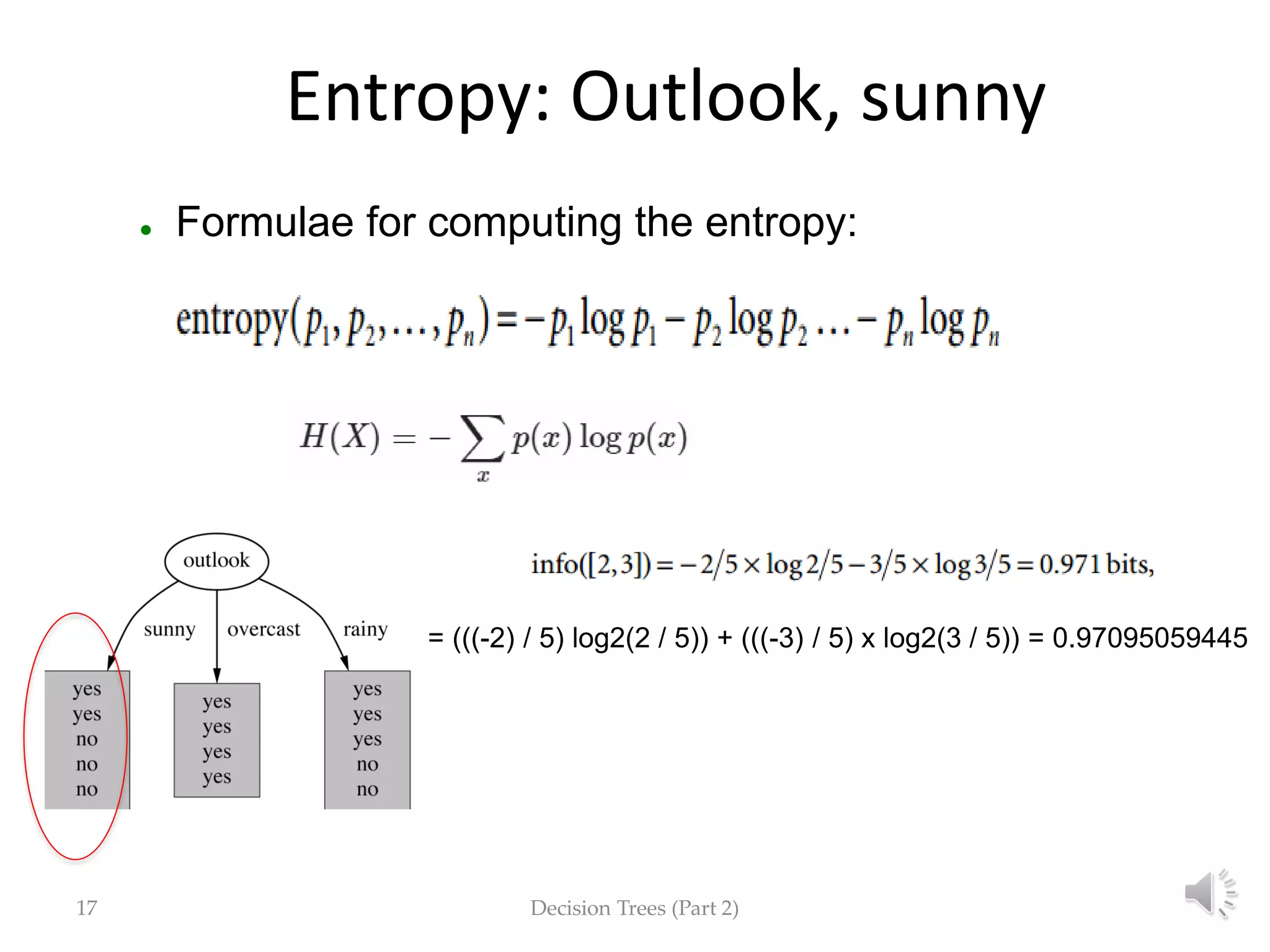 Lecture 4 Decision Trees (2): Entropy, Information Gain, Gain Ratio | PDF