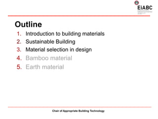 Appropriate material for sustainable building | PPT