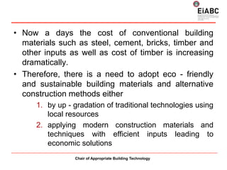 Appropriate material for sustainable building | PPT