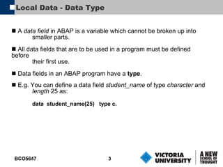 Lecture04 abap on line | PPT | Programming Languages | Computing