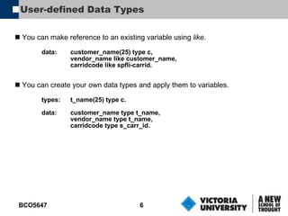 Lecture04 abap on line | PPT | Programming Languages | Computing
