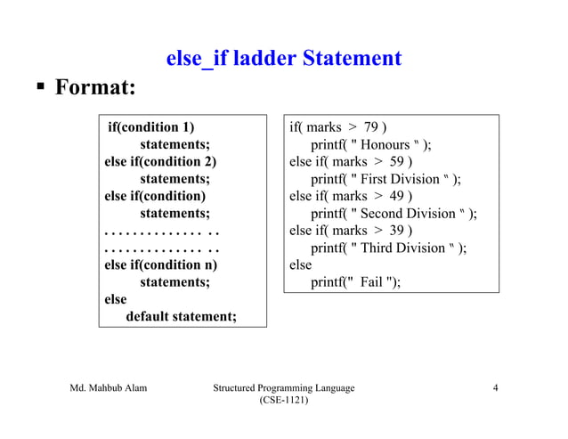 Lecture04(control structure part i) | PPT