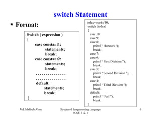 Lecture04(control structure part i) | PPT