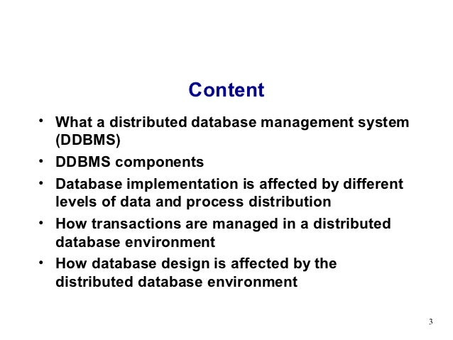 distributed dbms