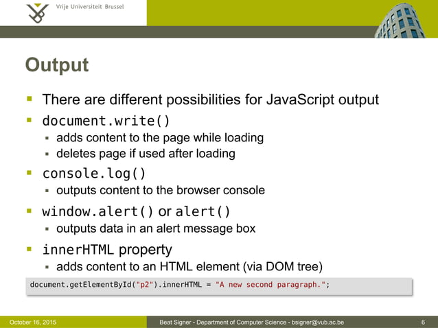 JavaScript and jQuery - Web Technologies (1019888BNR) | PDF | Web ...