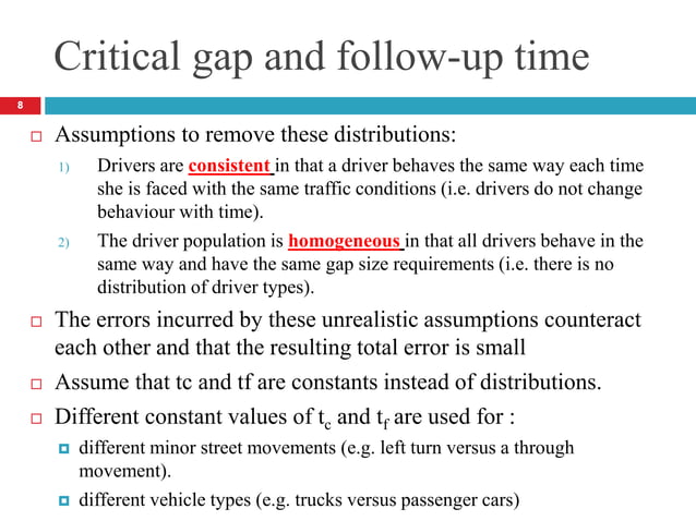 Lecture 04 Capacity for TWSC (Traffic Engineering هندسة المرور & Dr. Usama Shahdah) | PDF | Auto ...