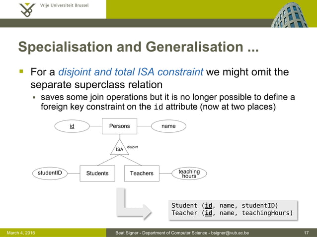 Relational Database Design - Lecture 4 - Introduction to Databases (1007156ANR) | PPT