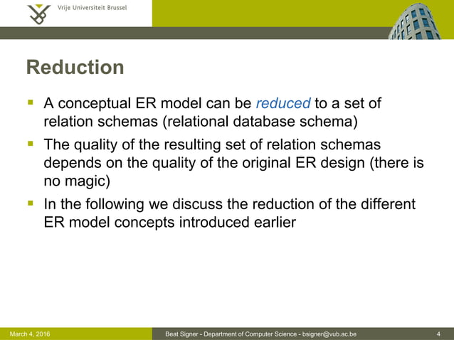 Relational Database Design - Lecture 4 - Introduction to Databases (1007156ANR) | PPT