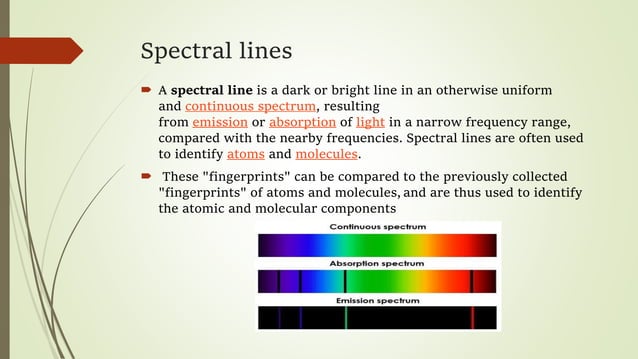 Lecture 04; spectral lines and broadening by Dr. Salma Amir | PPTX ...