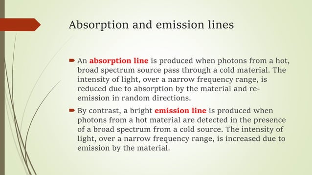 Lecture 04; spectral lines and broadening by Dr. Salma Amir | PPTX ...
