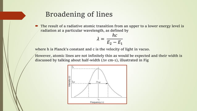 Lecture 04; spectral lines and broadening by Dr. Salma Amir | PPTX ...