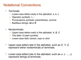 Lecture 04 syntax analysis | PPT