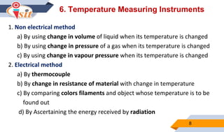 Basic concepts of Temperature Measurement | PPTX | Chemistry | Science