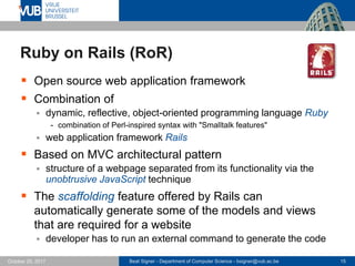 Web Application Frameworks - Web Technologies (1019888BNR) | PDF