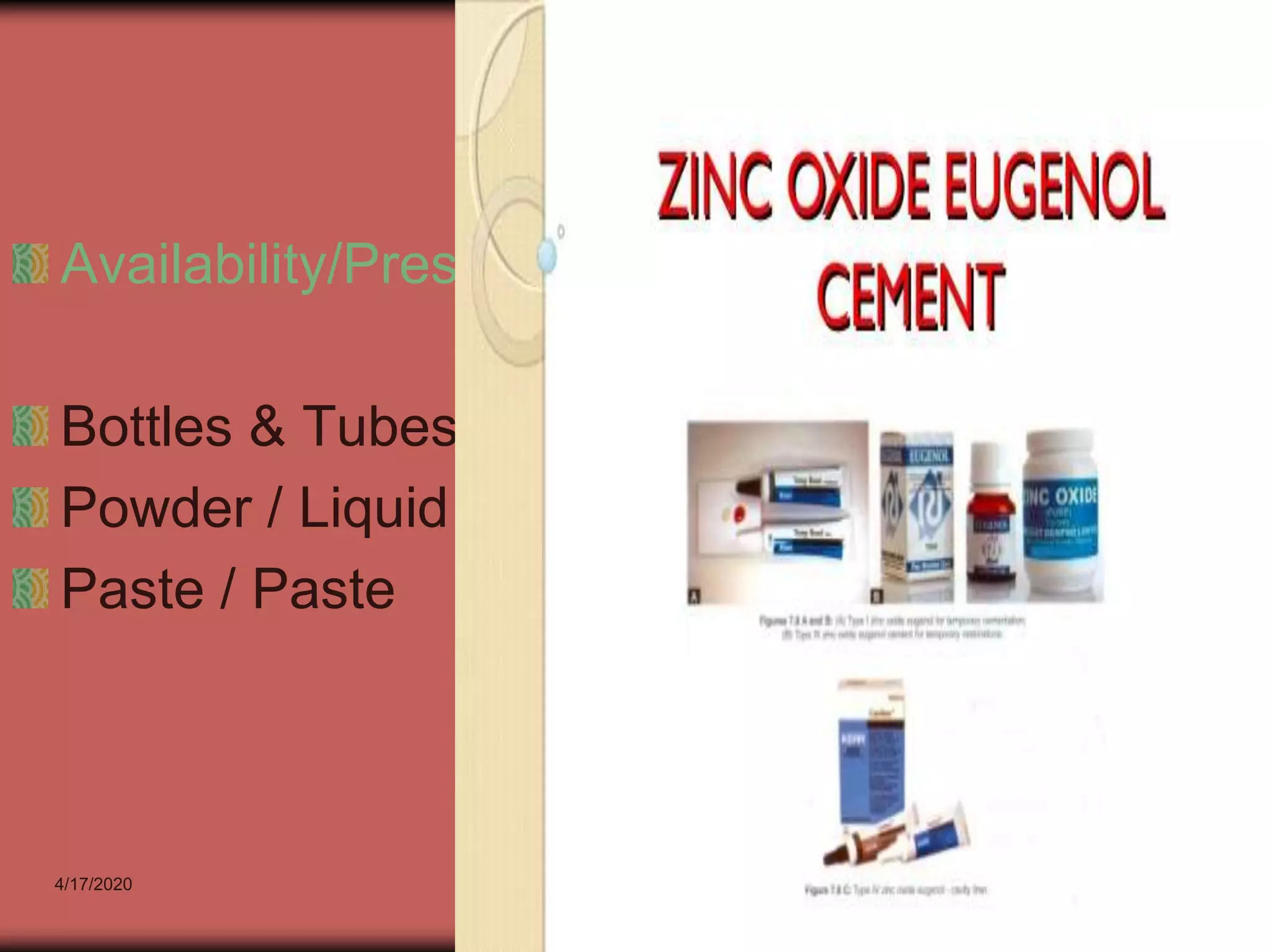 Zinc oxide eugenol cement | PPT