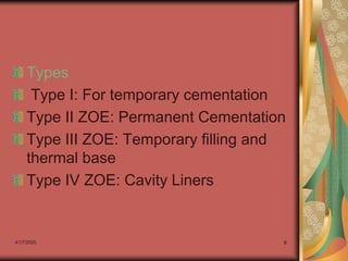Zinc oxide eugenol cement | PPT