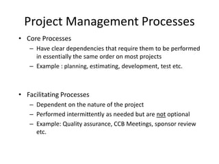 Lecture 05:Advanced Project Management PM Processes and Framework | PPT