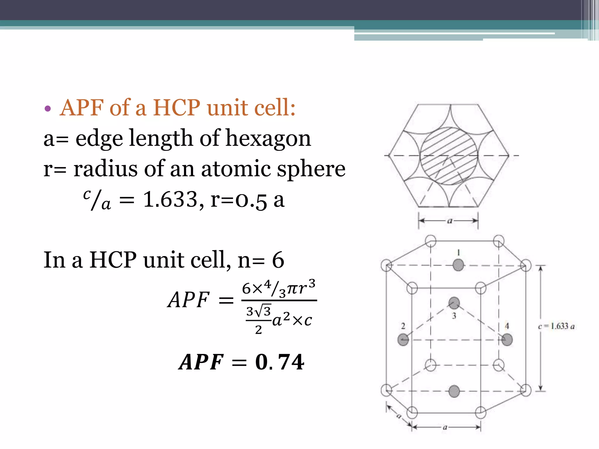 Atomic packing factor | PPTX
