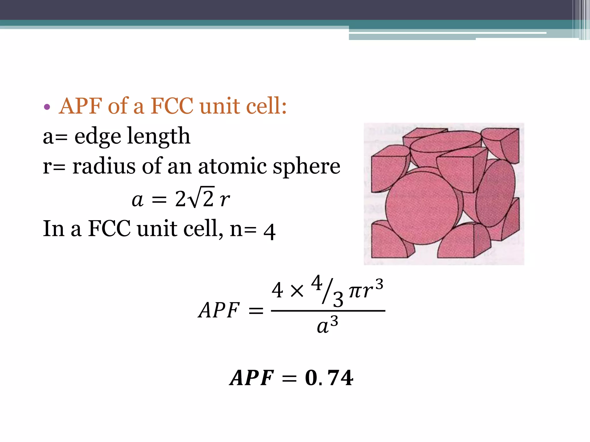 Atomic packing factor | PPTX