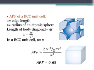 Atomic packing factor | PPTX