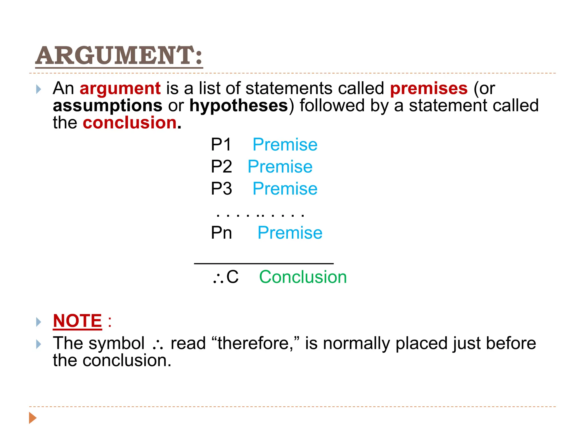Arguments in discreate structures and stuff | PPTX | Law