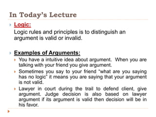 Arguments in discreate structures and stuff | PPTX | Law
