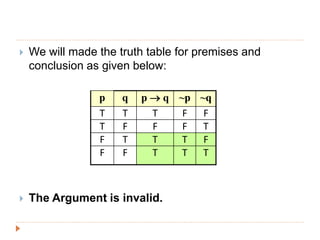 Arguments in discreate structures and stuff | PPTX | Law