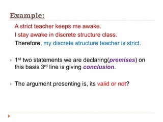 Arguments in discreate structures and stuff | PPTX | Law